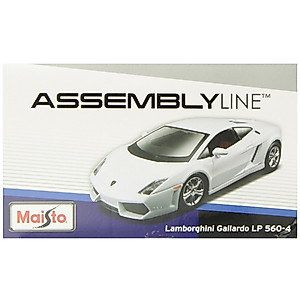 Maisto 1:24 Scale Assembly Line Lamborghini Gallardo LP 560-4 Diecast Model Kit, White