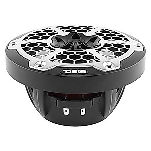 DS18 Hydro NXL-6M/BK - High End Mesh Grill Coaxial Speaker Pair - 2-Way Car Speaker with Integrated RGB Lights - 300 Watt Car Audio System - Water Resistant Speakers - 6 Inches, Black