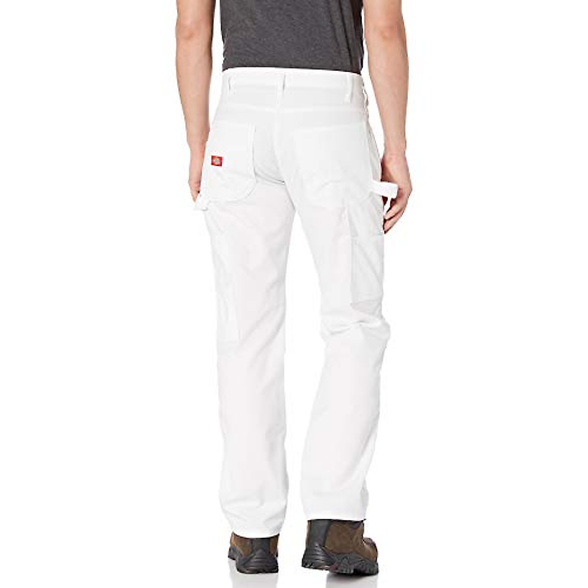 Dickies Men's Relaxed Straight Flex Painter's Pant, White, 32W x 32L