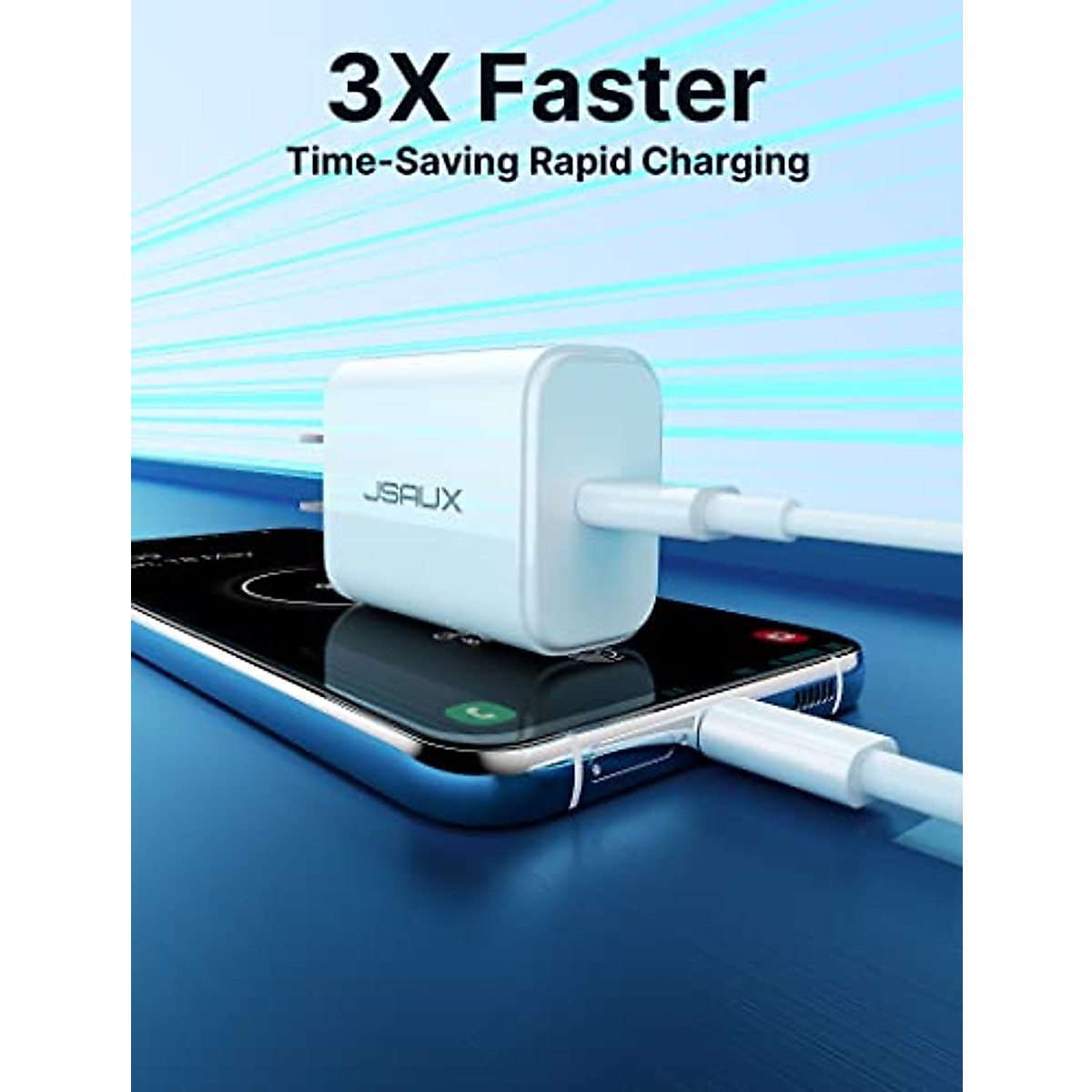 20W USB C Fast Charger Compatible with iPad Pro 12.9, iPad Pro 11 inch 2021/2020/2018, iPad Air 5th/4th 10.9 inch 2022/2020, iPad Mini 6, PD Wall Charger with 6.6FT USB C to C Charging Cable