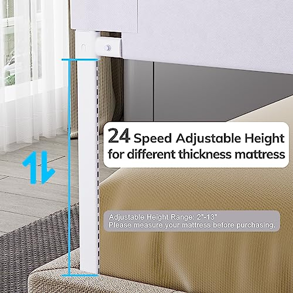 omzer Bed Rail for Toddlers - Baby Bed Guard Rail with Double Child Lock, Safety Bedrail for Children Kids with Pattern, Infants Height Adjustment Guardrail for Queen Size Bed - 3 Pack, 78.7x78.7x59”