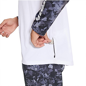 REYSHIONWA Men's Mountain Bike Jersey Long Sleeve MTB Lightweigh Quick Dry Moisture-Wicking Motocross Jersey White Camo