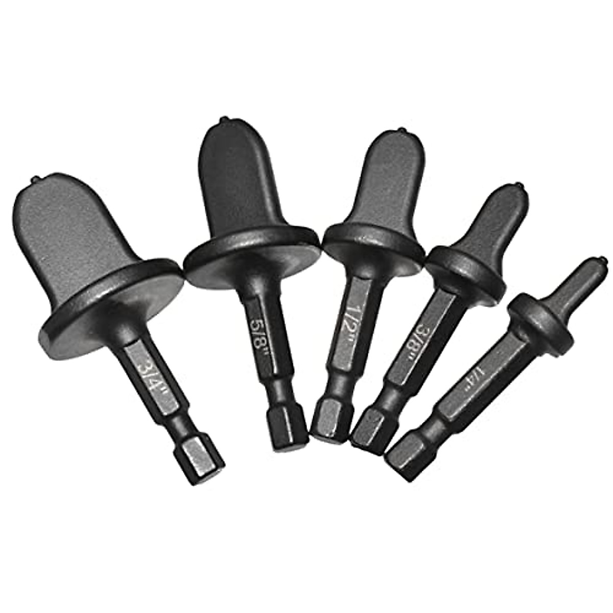 Yakamoz 5pcs Copper Pipe Swaging Tool Copper Tube Expander 1/4" Hex Shank Drill Bit Flaring Set for HVAC Air Conditioner Repairing Swage Tools