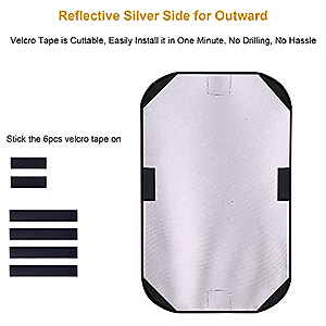 2Pack RV Door Window Cover Sun Shade 25"x16", Camper Privacy Window Screen for Entrance House Travel Trailers Windows Skylight Cover