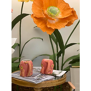 GLDOGO 3D Pink Octopus Ceramic Mug,Novel Handmade Octopus Shaped Statue Cup,Festivals or Birthday Gifts for Coffee and Milk Tea Enthusiasts