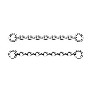 Nose Chain Nose Ring Chain 30mm Nose Chain Piercing Earring Chain Nipple Chain Silver Across Nose Nose to Ear Chain Jewelry Double Nose Ring with Chain G23 Titanium for Women Men Nostril Jewelry