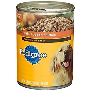 Pedigree Meaty Ground Dinner With Chopped Chicken Canned Dog Food 13.2 Ounces (Pack Of 24)