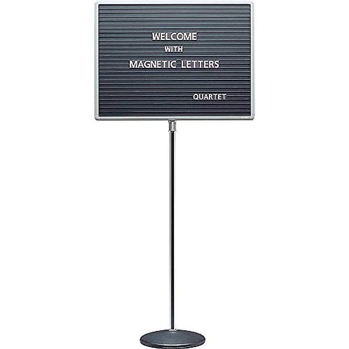 Quartet 7920M Quartet Adjustable Single-Pedestal Magnetic Letter Board, 20 x 16, BLK/GY Frame,Black