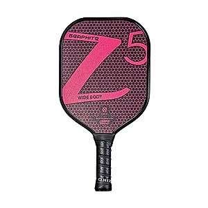 ONIX Graphite Z5 Pickleball Paddle (Graphite Carbon Fiber Face with Rough Texture Surface, Cushion Comfort Grip and Nomex Honeycomb Core for Touch, Control, and Power), Pink