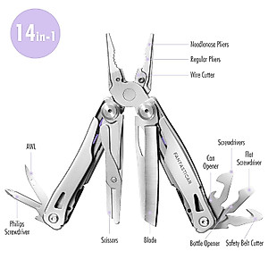 FantastiCAR Purple Utility knife Box cutter with Extra Blades and Multifunctional Pliers Set, Stainless Steel Body and Gift Packaging Box