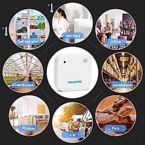 Inkbird Wireless Thermometer Humidity and Temperature Monitor, IBS-TH2 Freezer Thermometer Bluetooth Temperature Sensor Smart, with APP for Android and iOS (Temperature and Humidity Sensor)