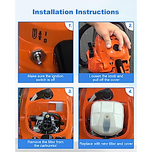 A226001090 Air Filter Fit for Echo Chainsaw CS390 CS501 491S 390SX 501SX, Air Filter Maintenance Tune-Up Kit, Replace 90174Y