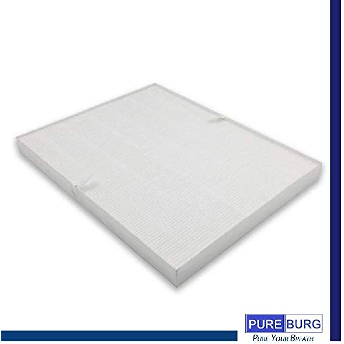 PUREBURG Replacement True HEPA Filter Set Compatible with Winix 115115, Filter A,9800 5300 6300 5300-2 6300-2 P300 C535 5000b 5000 5500 Plasma Wave WAC5300 WAC5500 WAC6300,H13 Activated carbon,2-Pack