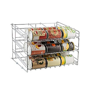 Organize It All Deluxe 3 Tier Storage Chrome Can Rack, 12.75 in. high x 15.875 in. wide x 18 inches deep