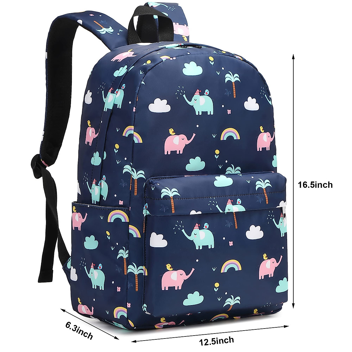 Xunteny Elephant Backpack for Girls Women Teens, School Backpack College Bookbags Ladies Laptop Backpacks
