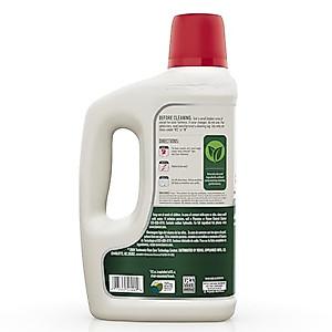 Hoover Pure Essentials Carpet Cleaner Solution, 50 oz., Fresh Rain Scent, Natural Plant Based Formula, Deep Cleaning Carpet Shampoo Solution, Pair Carpet Cleaner Machine