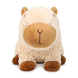 Riuhot Cute Capybara Plush Pillows Kawaii Soft Capybara Stuffed Animals Capybara Plushie Birthday Christmas Valentine's Day Gift for Kids(9in)