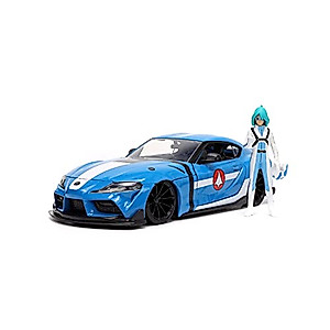 Jada Toys Robotech 1:24 2020 Toyota Supra Die-cast Car w/ 2.75" Max Sterling Figure, Toys for Kids and Adults