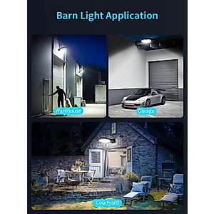 Ankishi LED Barn Light, Dusk to Dawn Outdoor Lighting with 150W 18000LM 5000K Daylight, IP65 Waterproof Area Street Light for Barns Street Yard Garage Warehouse Outdoor Security Flood Lights(2Pack)