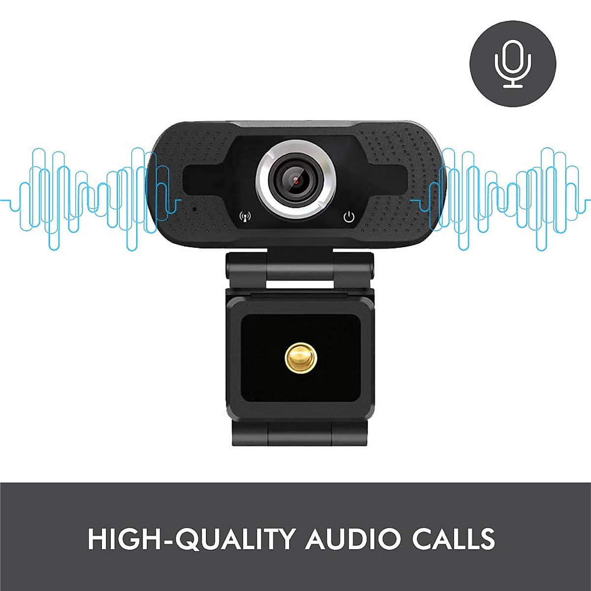 AAKULU Webcam with Microphone,1080p HD Webcam Streaming Computer Web Camera USB Cable for PC Laptop Desktop Video Calling,Conferencing on line Classes Black