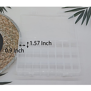 4 Pcs 24 Grids 7.5 Inch x 5.1 Inch Adjustable Small Removable Clear Plastic Jewelry Organizer Divider Storage Box Jewelry Earring Tool Containers (4 Pcs 24 Grid Clear)