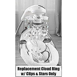 Replacement Parts for Fisher-Price My Little Lamb Platinum II Cradle 'n Swing - BGB34 ~ Replacement 1 Pair of Cloud Wings with Stars