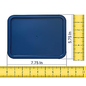 Replacement Lid for Pyrex Plastic Blue Cover 3 Cup Bowl Dish Rectangle 7210-PC (2-Pack)