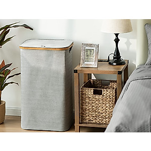 StorageWorks 3-Pack Foldable Trapezoid Storage Bins with Large Laundry Hamper