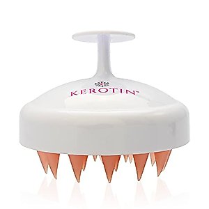 Kerotin Scalp Massager Hair Growth, Manual Soft Silicone Shampoo Brush, Handheld Scalp Massager, Scalp Scrubbie. Stimulates Hair Growth, Remove Dandruff. Waterproof