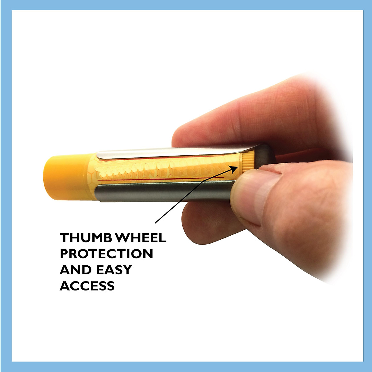 TALLAC HOUSE Stainless Steel Lip Balm Keychain Holder Sleeve with Dial Protection Not Chapstick Brand Compatible