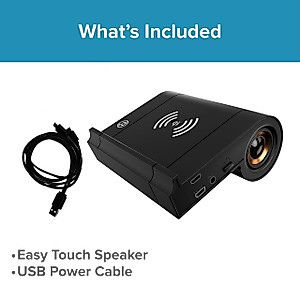 Easy Touch Speaker 2024 Version - Wireless Portable Speaker, No Bluetooth Connection Needed, Induction Speaker and Wireless Phone Charger, Great for Parties, Make Phone Calls Louder