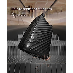 LUGGEX Carry On Luggage 22x14x9 Airline Approved - Polycarbonate Expandable Hard Shell Suitcase with Spinner Wheels