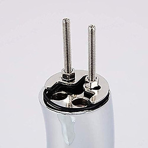 RONPOTY Kitchen Taps Mushroom-Shaped Long Neck Glass Bath Waterfall Faucet. Transparent Ship Faucet. Bathroom Sink Mixer Tap Xp-015