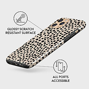 BURGA Cellular_Phone_CASE Compatible with iPhone 11 Pro, Silicone, Heavy Duty Protection, Slim Fit, Wireless Charging Compatible & Shock-Absorbent, Almond Latte