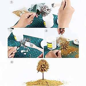 Woohome 18 Color Tree Powder Model for DIY Miniature Model Shrub Bushy Tuft, DIY Model Trees Basing Material Kit, Building Model Railway Fairy Garden Diorama Scenery