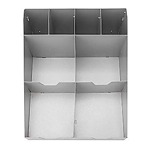 Mind Reader 8-Section Condiment Station, 8 Compartments, Silver