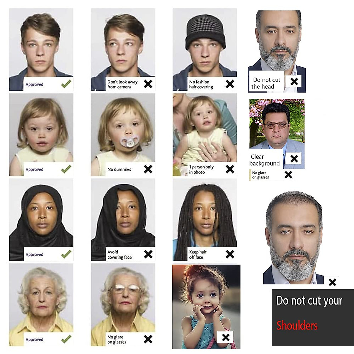 Kaslove LLC US Online Passport photo prints 2x2 inch, VISA, Citizenship, Immigration, Work Photos , green card photo