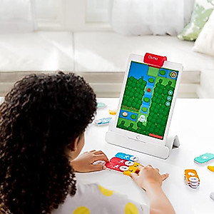 Osmo - Coding Starter Kit For iPad-3 Educational Learning Games-Ages 5-10+ -Learn To Code,Coding Basics & Coding Puzzles-STEM Toy Gifts - Logic,Coding Fundamentals,Boy & Girl(Osmo iPad Base Included)
