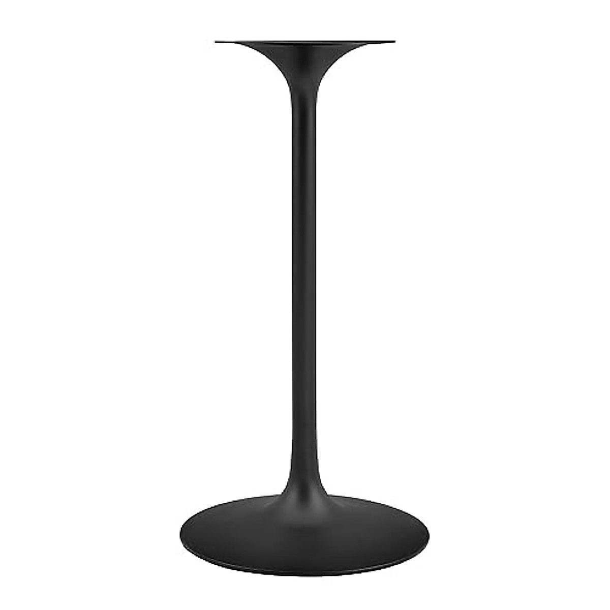 Modway Lippa Round Artificial Marble 28" Bar Table, Black Black