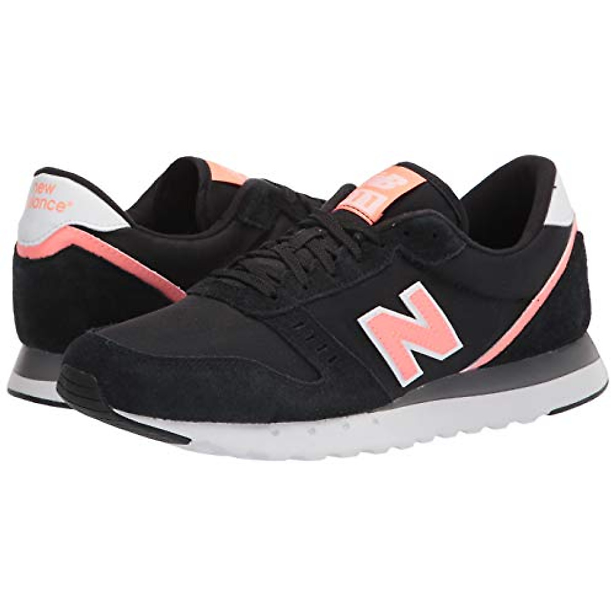 New Balance Women's 311 V2 Sneaker, Black/Paradise Pink, 7.5
