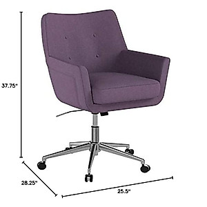 Serta Style Ashland Home Office Chair, Fresh Lilac Twill Fabric