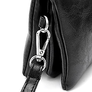 cuiab Vegan Leather Wristlet Clutch Small Handbag crossbody purse for women, Includes Adjustable Shoulder and Wrist Straps