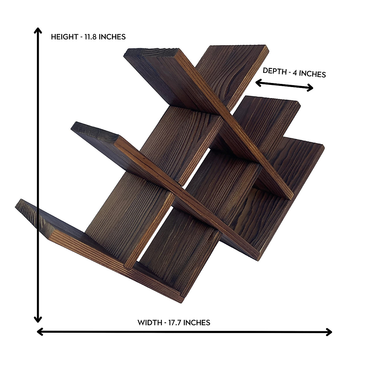 Wine Rack 8 Bottle & Wine Accessory Kit - Wine Racks Countertop - Small Wine Rack -Wine Cabinet Free Standing - Wood 3-Tier Wine Display and Storage Shelves - Countertop Wine Rack