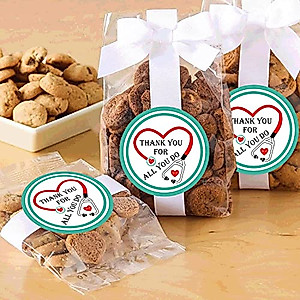 500 Healthcare Workers Thank You Stickers Thank You for All You Do for Us Labels 1.5" Nurse Essential Workers Appreciation Themed Sticker for Doctors Cards, Envelopes,Package Sealing