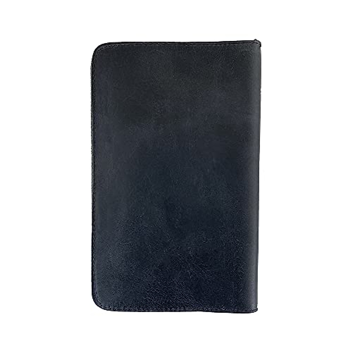 Hide & Drink Rustic Leather Refillable Journal Cover for Moleskine Cahier Large (5 x 8.25 in.) w/ Típico Strap Handmade (Charcoal Black)