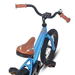 JOYSTAR 14 Inch Kids Bike for 3 4 5 Years Boys Girls Gifts Children Bicycle with Training Wheels Coater Brake BMX Style Blue