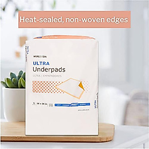 McKesson Ultra Underpads, Adult Incontinence Bed Pads, Chux, Disposable, Heavy Absorbency, 36 in x 36 in, 50 Count