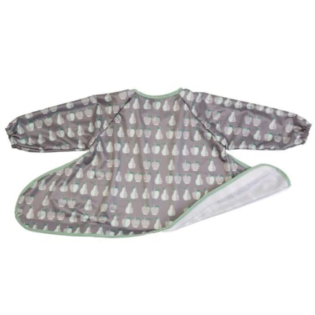 Tidy Tot- Spare Baby Bib for Bib & Tray Kit - Mess Proof Long Sleeve Smock Attaches to Feeding Mat - Waterproof Bib – Machine Washable. Fits Babies and Toddlers 6-24 months - Apple