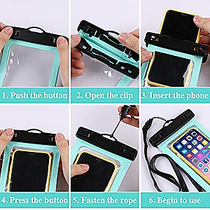 Harapu Universal Waterproof Phone Pouch Case Compatible for iPhone 13 12 11 Pro Max XS MAX XR X 8, Galaxy S21 S20 S11 S10 S8 S8+, Most Phone up to 6.5" Diagonal, Green