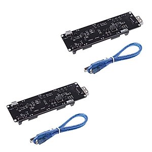 Ximimark 2Pcs Micro USB 18650 Battery Shield Expansion Board Wemos ESP32 V3 Cable Development Tool LED for Arduino and Raspberry Pi（with Cable）
